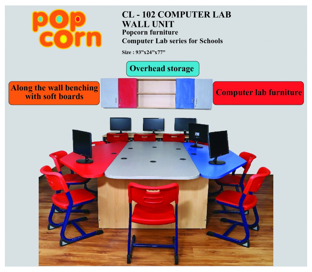 POSTS (COMPUTER LAB WALL UNIT CL 102) - Popcorn Furniture